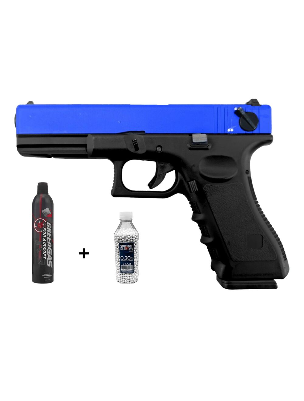 Huntsman Tactical H17 Gas Blowback Pistol (Metal Slide - Polymer Body ...