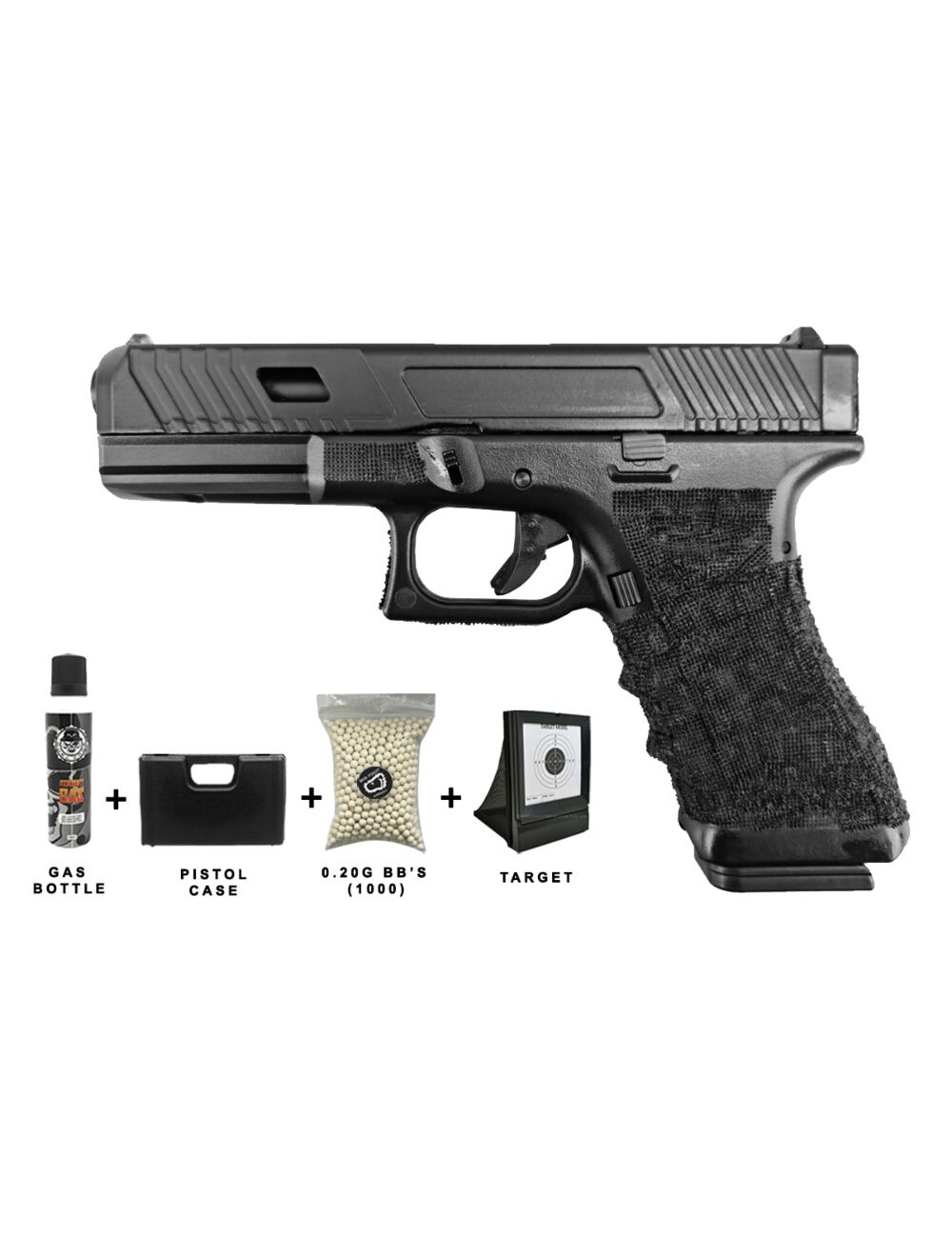 [Bundle] Huntsman Tactical H17 TT Custom Gas Blowback Pistol (Metal ...