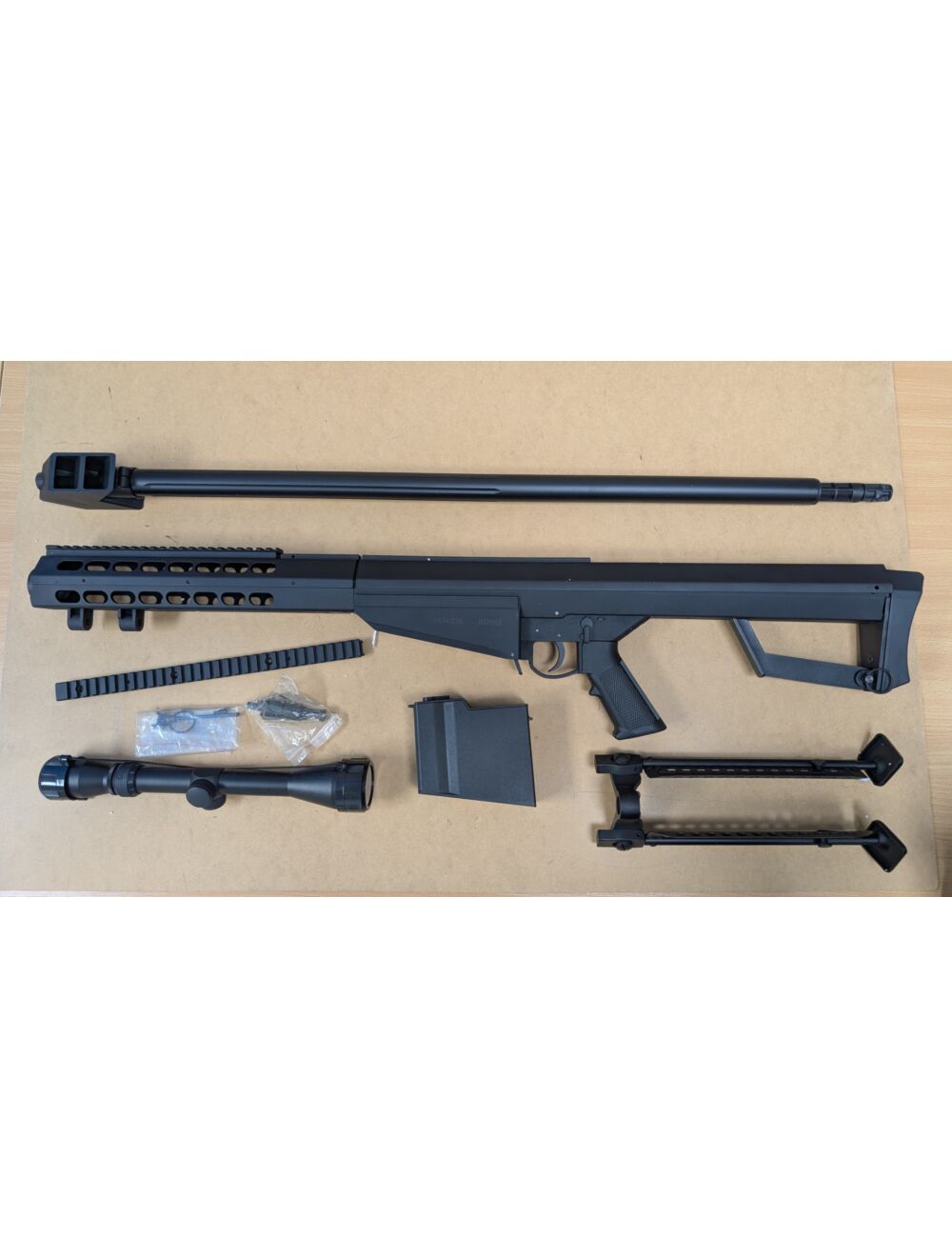 Galaxy - M82A1 Bolt Action Sniper Rifle with Scope and Bipod (Black - G31C)